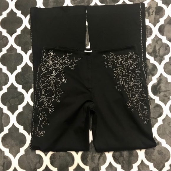 Cache | Pants & Jumpsuits | Cache Black Embellished Pants | Poshmark
